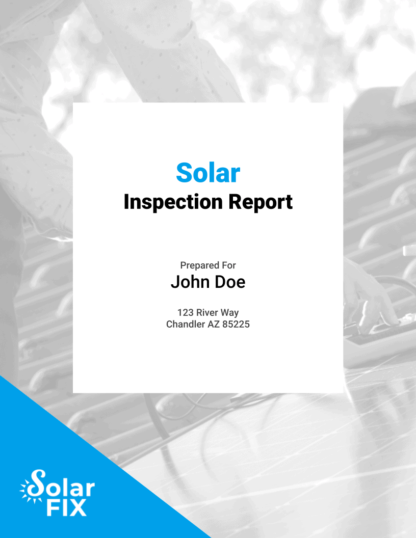 Solar Panel Inspection Report - SolarFIX