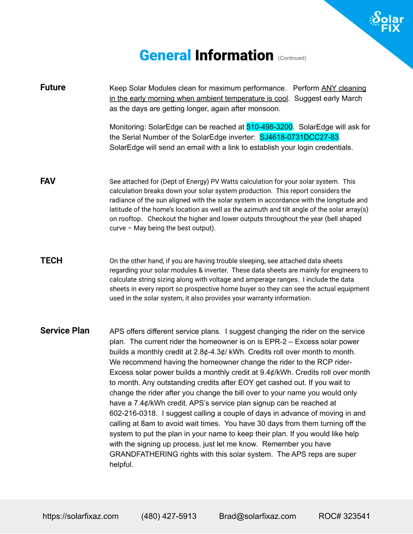 Solar Panel Inspection Report - SolarFIX